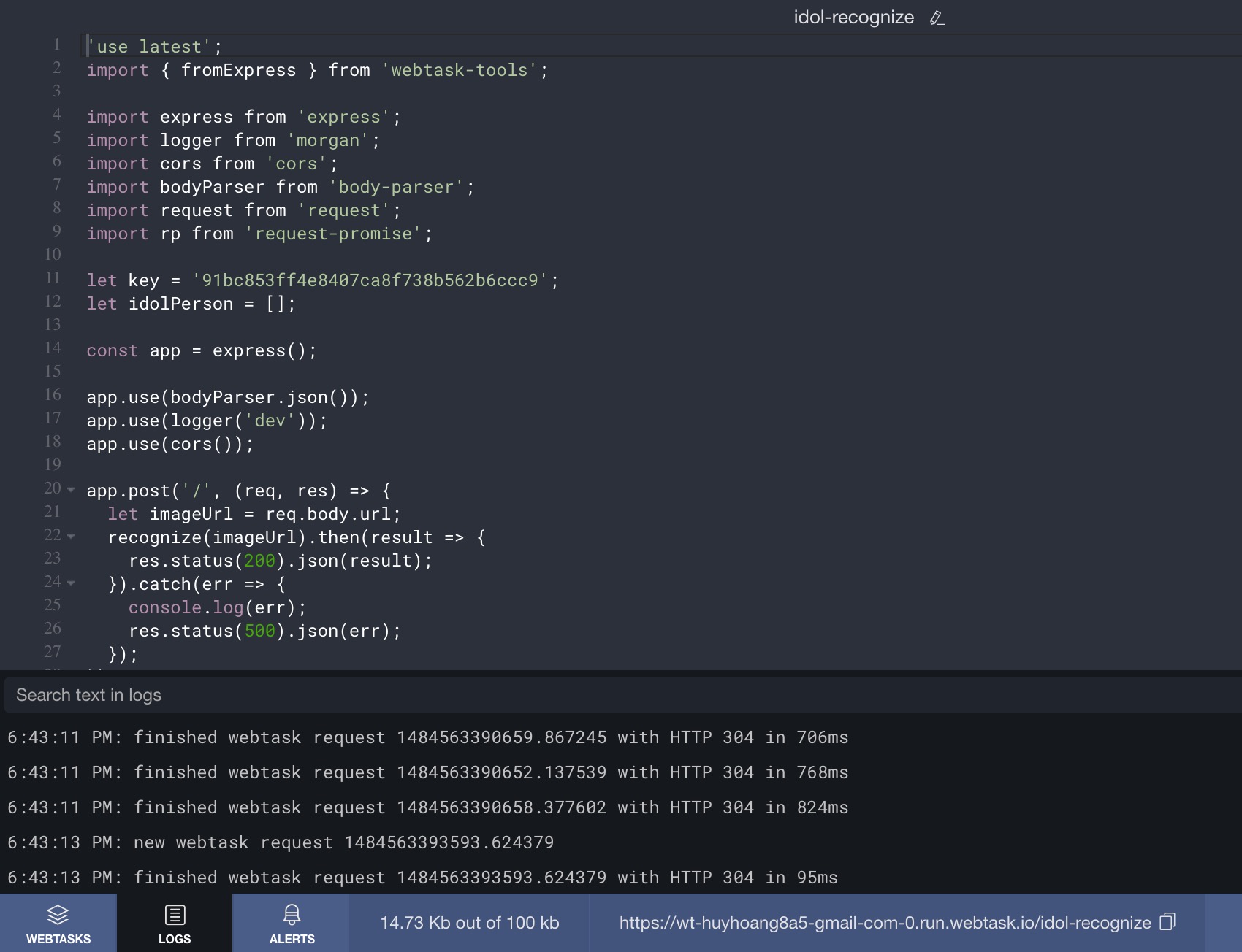 Series Nhận diện Idol: Phần 6.2 – Từ Demo tới Deploy, viết RestAPI cho ứng dụng với WebTask | Từ ...